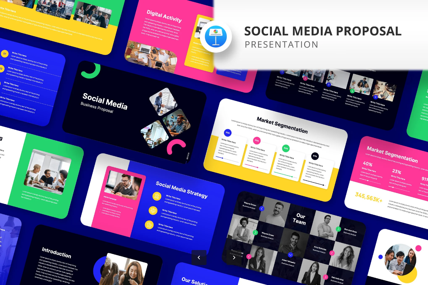 创意商务PPT模板下载 | 企业提案社交媒体方案高端可编辑简约演示设计Social Media Proposal _ 果觅网（gooodme）